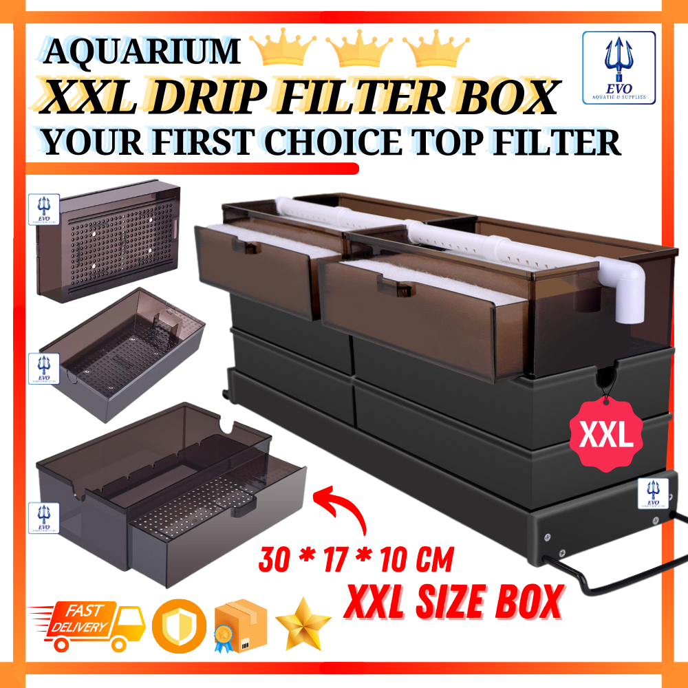 🔥READY STOCK🔥Aquarium XXL Top Filter Box Drip Box Trickle Box Customise ...