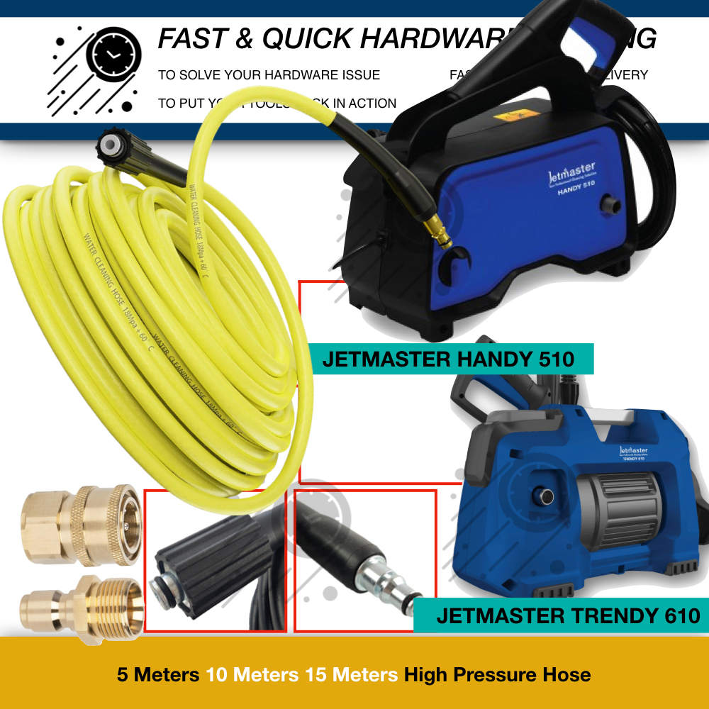5M 10M 15M HIGH PRESSURE HOSE JETMASTER HANDY 510 TRENDY 610 PRESSURE ...