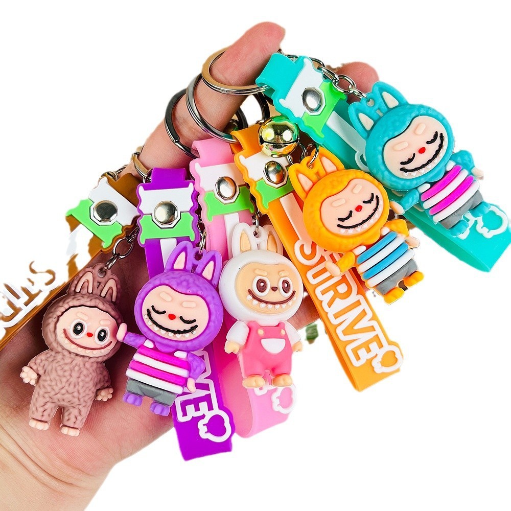 LABUBU blind box keychain doll pvc pendant children's small gift labubu ...