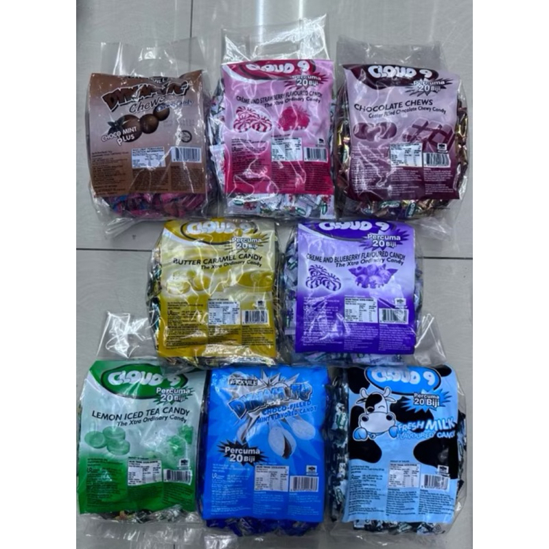 CLOUD 9 CANDY 320PCS LEMON ICED TEA / BUTTER CARAMEL / STRAWBERRY ...
