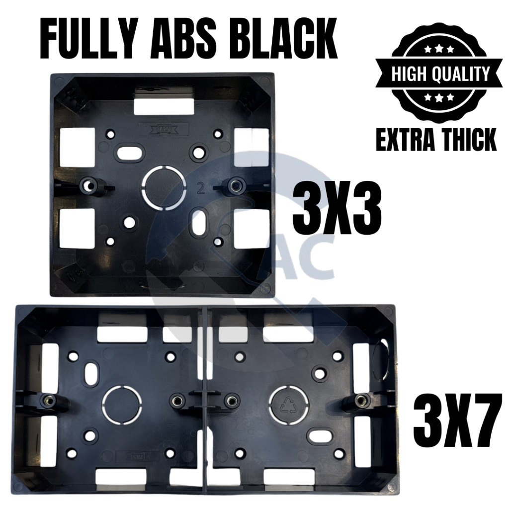 Black PVC Surface Type Nut Box | Switch Socket Base | PVS BASE ...