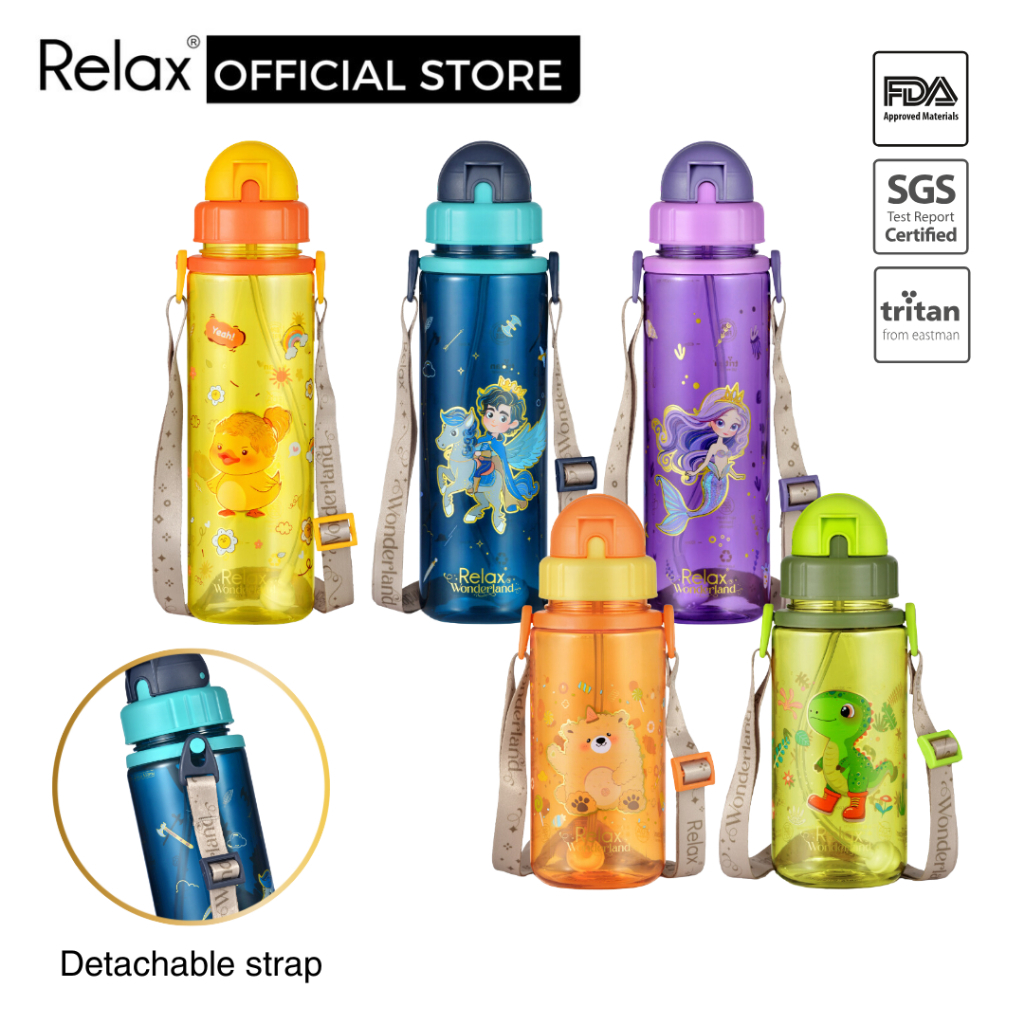 RELAX Tritan Botol Air Kanak-Kanak Kids Water Bottle - D7600 Series (400ml / 550ml) LIVE ...