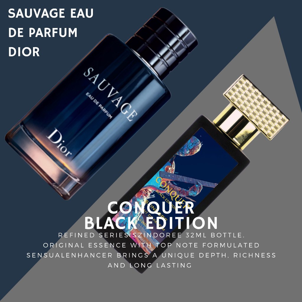 SZINDORE CONQUER BLACK EDITION PERFUME FOR MEN | Shopee Malaysia