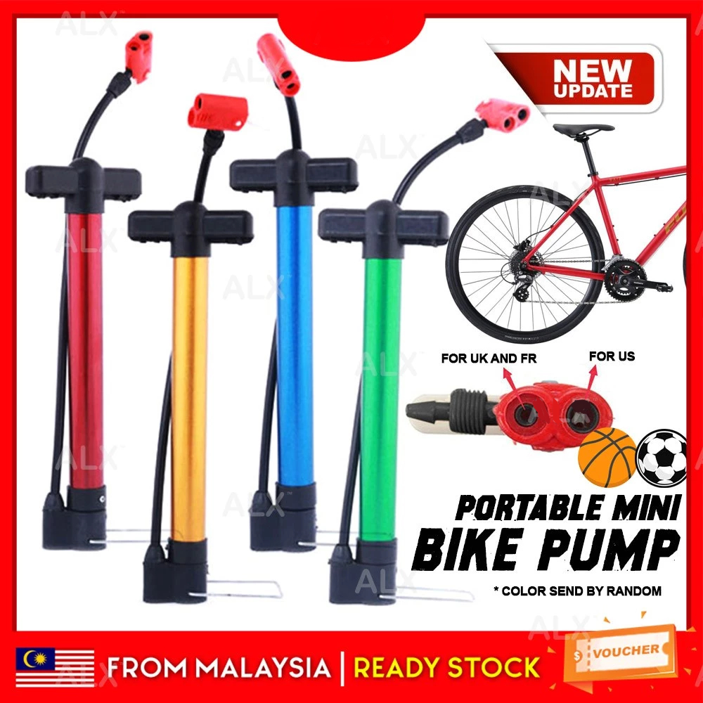 Pam Tayar Basikal Portable Bike Pump Pam DIY Dual Head Pam Angin Bola ...