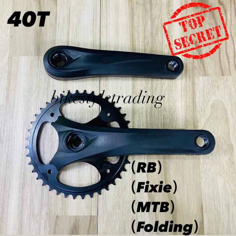 READY STOCK BICYCLE CRANKSET SINGLE SPEED 40T CRANKSET MTB / CRANKSET ...