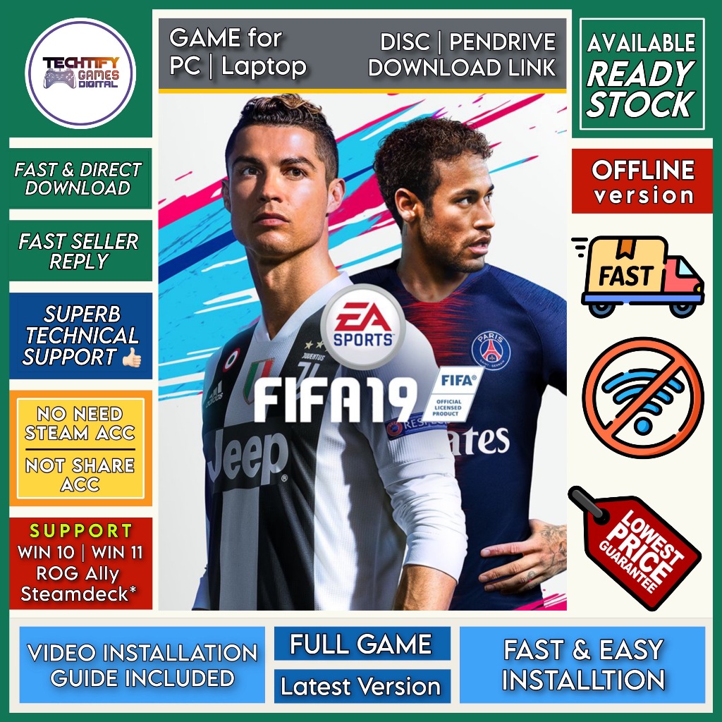 [PC Game] FIFA 19 - Offline [Disc | Pendrive | Download Link] | Shopee Malaysia
