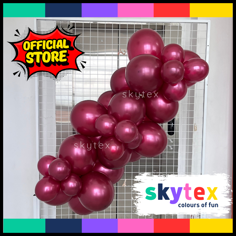 SKYTEX - Metallic Maroon Color Balloons (SKX) | Shopee Malaysia