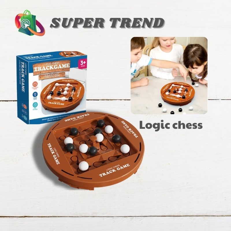 Track Logic Chess Rotating Board Game Parent Child Toy Cognitive Boost ...