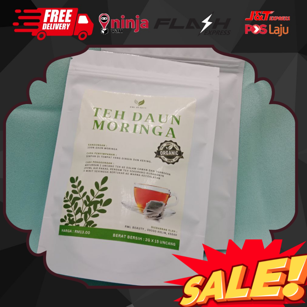 TEH DAUN MORINGA BY RML 15 UNCANG X 2G 15 HARI ORIGINAL | Shopee Malaysia
