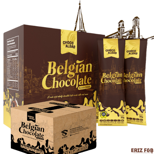 READY STOCK! 3 SACHET TRIAL CHOCO ALBAB BELGIUM CHOCOLATE DRINK ...