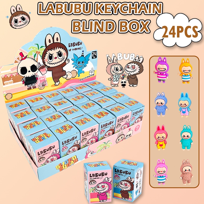 24PCS Sanrio Labubu Doll Keychain Pendant Blind Box Children's Festival ...