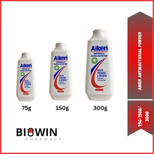 Aiken Antibacterial Powder Talcum 75g, 150g, 300g | Shopee Malaysia