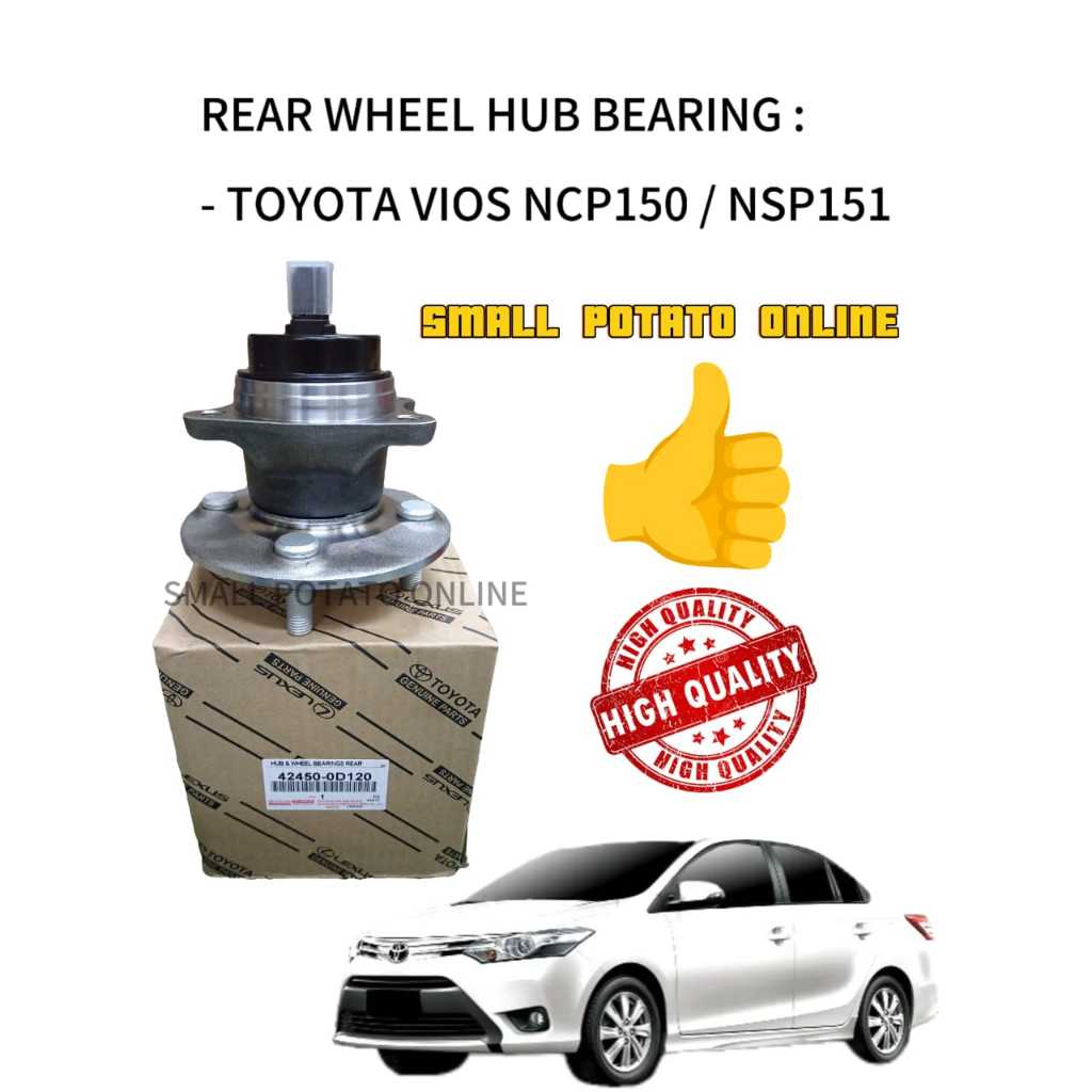 ( OEM ) REAR WHEEL HUB BEARING TOYOTA VIOS NCP150 (G SPEC ) NSP151 ...