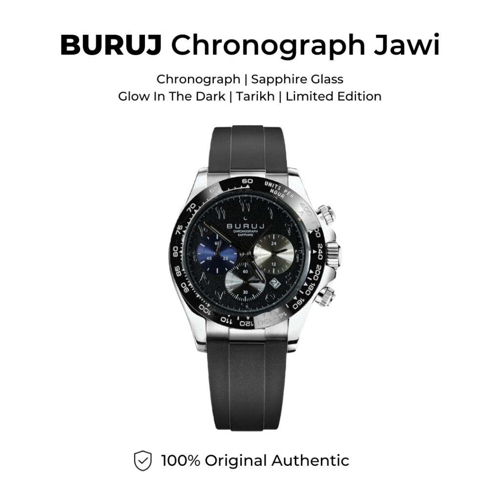 [NEW ARRIVAL] BURUJ Chronograph Jawi Sapphire Jam Tangan Sporty Premium ...