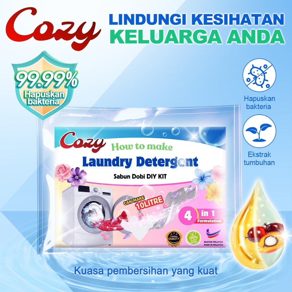 Kit DIY Sabun Dobi Cozy (10L): Berkualiti Tinggi, Resipi Generasi Kedua ...