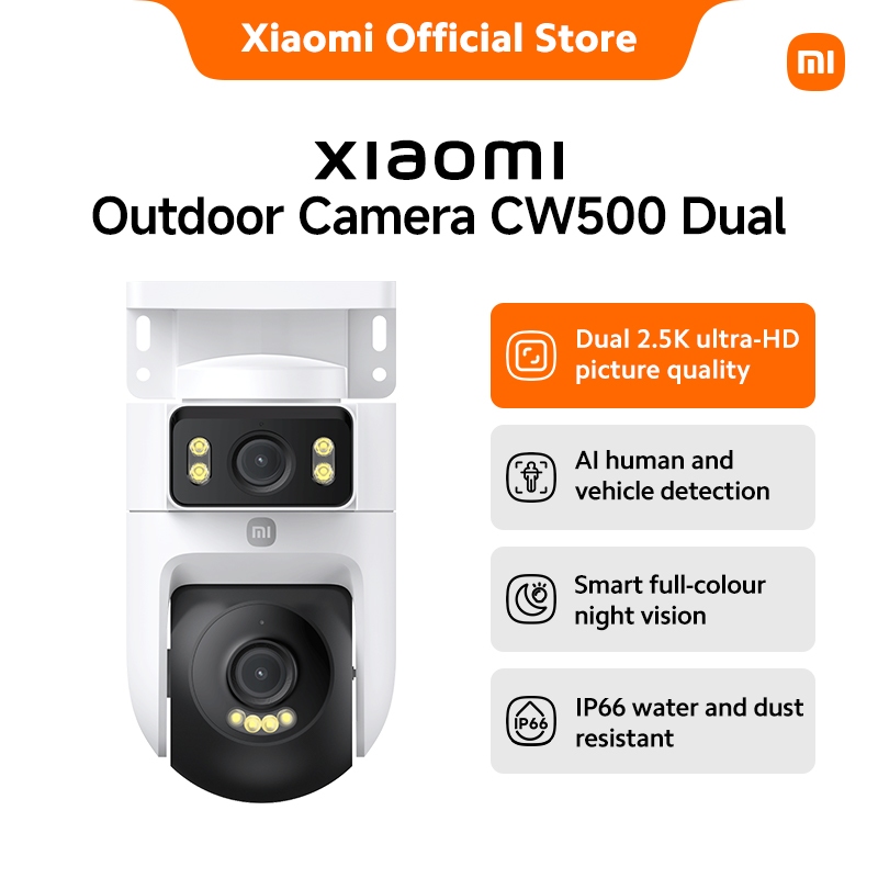 Xiaomi Outdoor Camera CW500 Dual 2.5K ultra-HD quality/AI detection/Wi ...