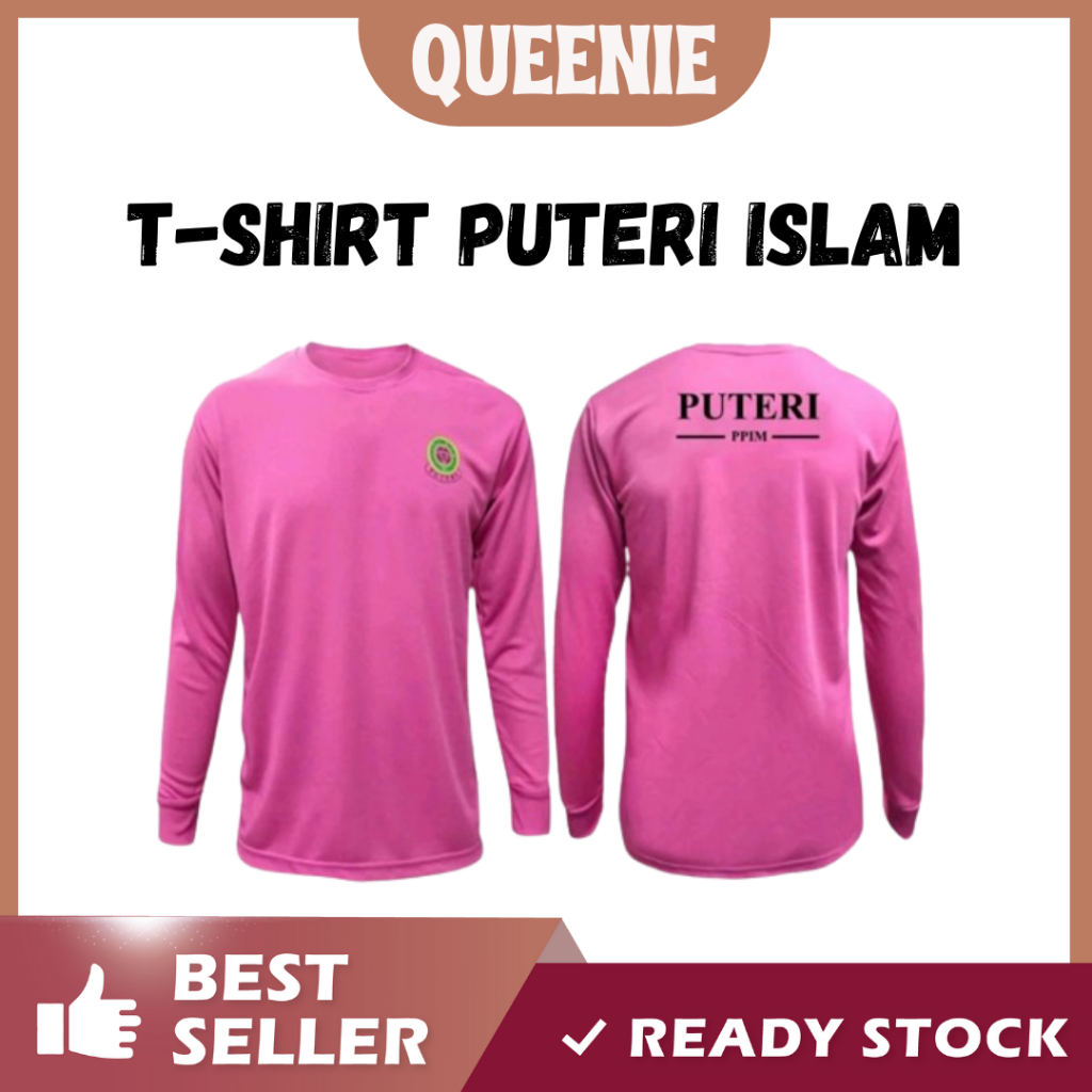 T-Shirt Kokurikulum Puteri Islam Pink Size 32/46 PPIM Lengan Panjang ...