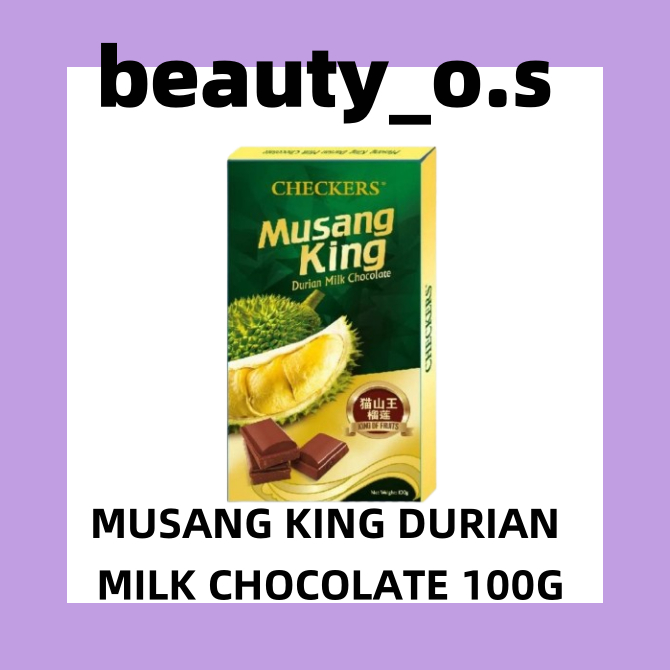 CHECKERS BAR MUSANG KING DURIAN MILK CHOCOLATE 100G | Shopee Malaysia