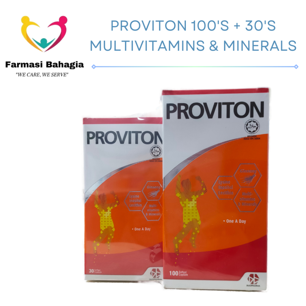 PROVITON SOFTGELS 100'S + 30'S - Multivitamin & Mineral for General ...
