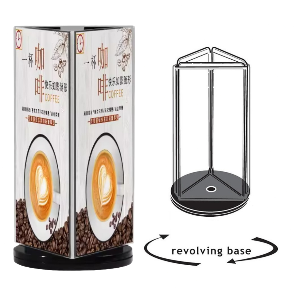 3-Sided Menu Table Stand Display Menu Stand Holder Menu Stand Table ...