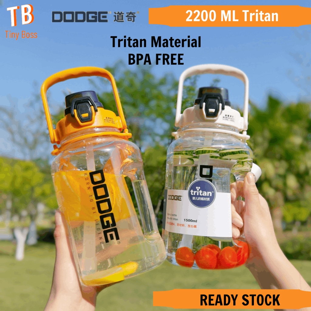 Dodge Tritan Bottle 2200ml Tritan BPA-Free Plastic Water Bottle Up to 90°C - Botol Minuman Air ...