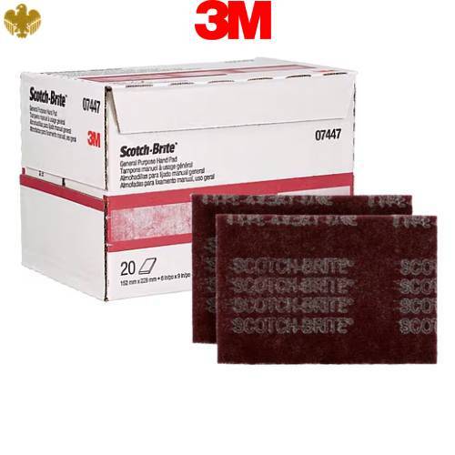 3M™ 7447 SCOTCH BRITE GENERAL PURPOSE HAND PAD - MAROON/60PCS BOX ...