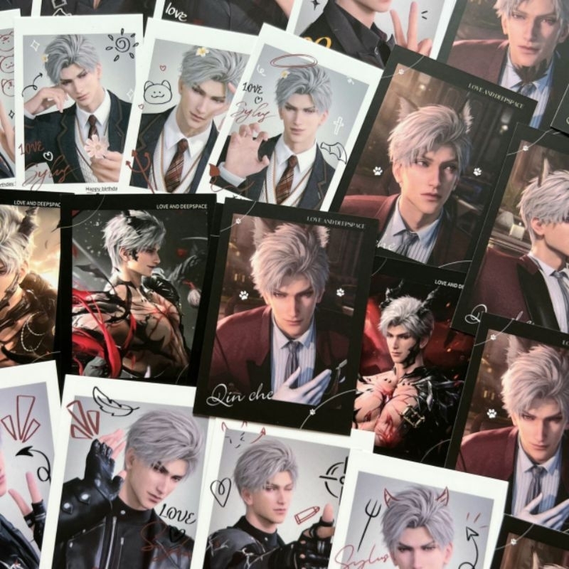 恋与深空 Love and Deepspace 周边秦彻拍立得秦彻高颜值拍立得收藏卡片 sylus photo card merch ...