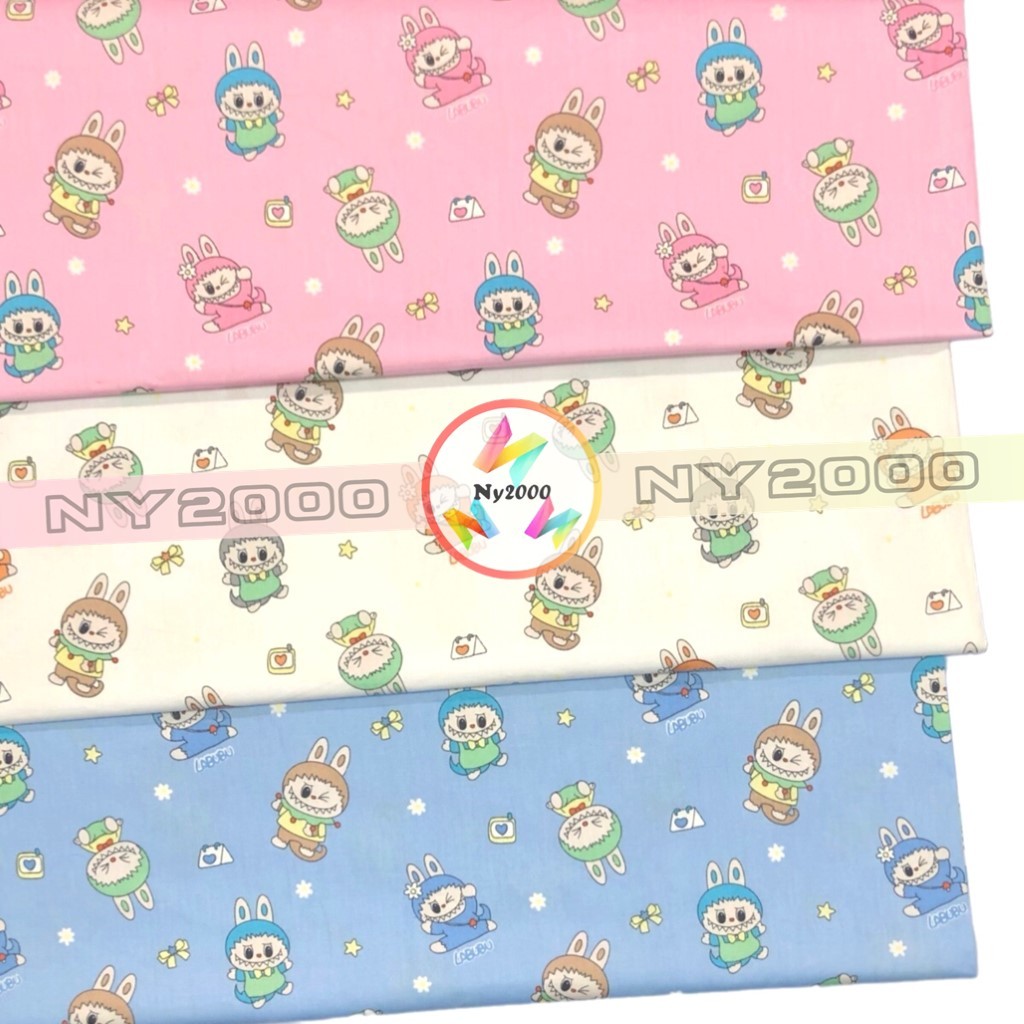 Kain Comb Cotton Corak Kartun Labubu (Bidang 60”) / LaBuBu Cartoon ...