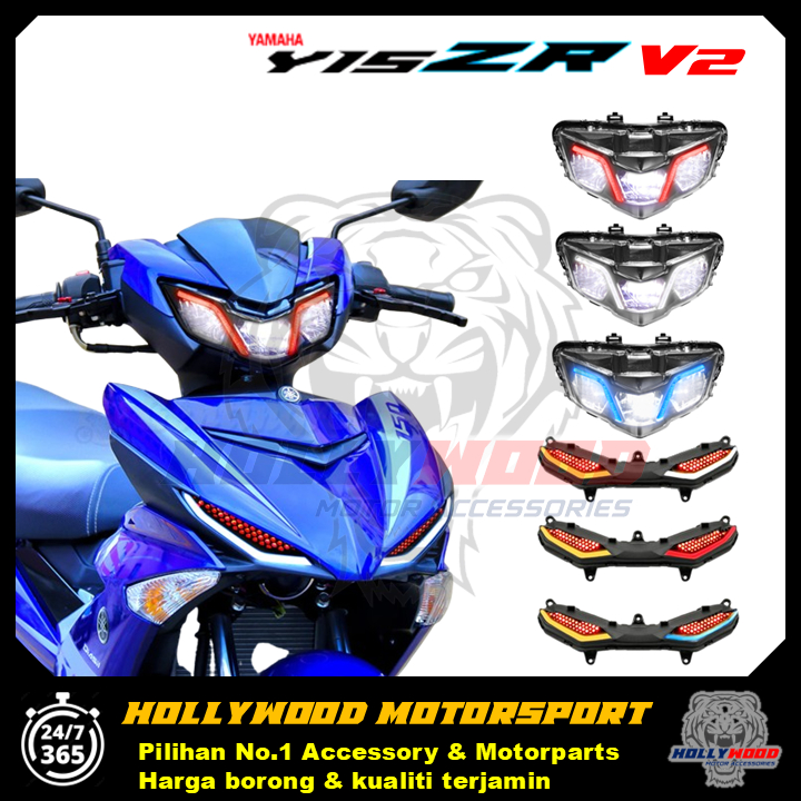 Y15 Y15ZR V2 LAMPU DEPAN LED HEAD LIGHT PILOT LIGHT LAMPU MATA GABAN RGB APP ZHIPAT / LAMPU ...
