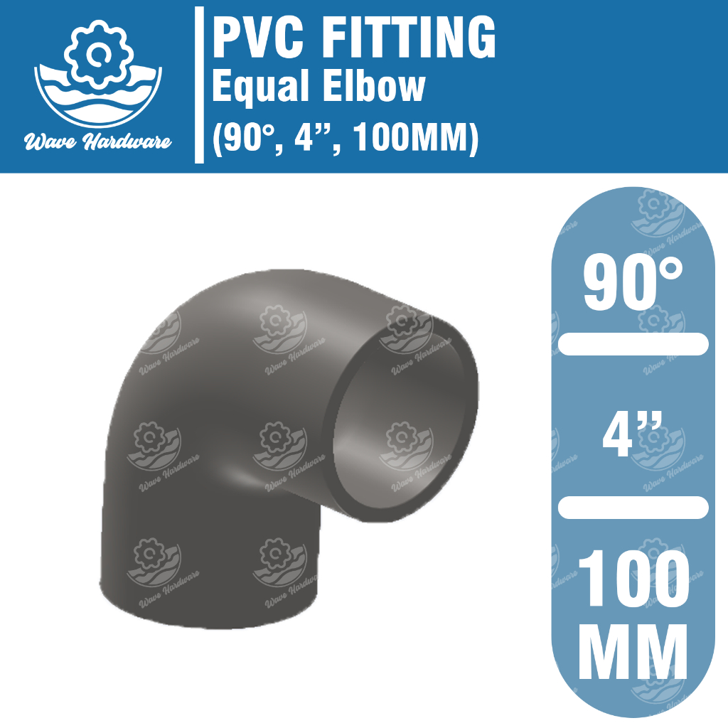 PVC PIPE FITTING / PAIP PVC Equal Elbow / PVC Elbow (90deg, 100mm ...