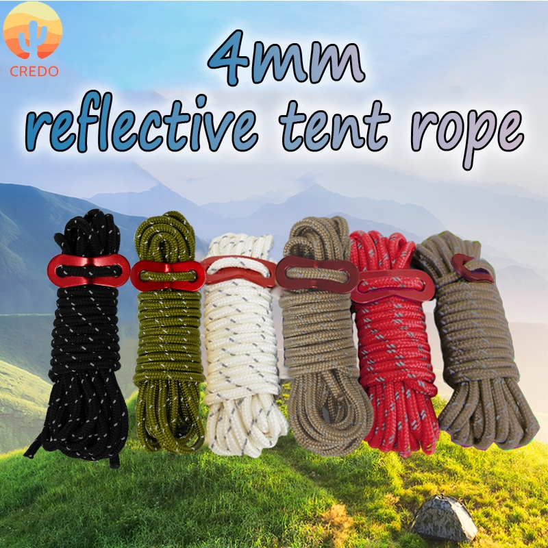 Flysheet Rope Camping Rope Camping Tent Wind Ropes 4 Meters Reflective ...