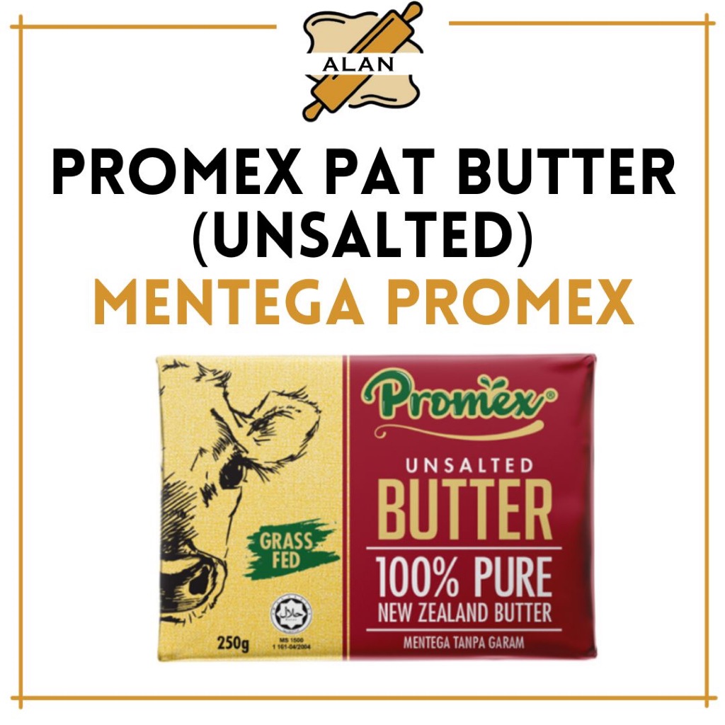 【250GM】PROMEX UNSALTED PAT BUTTER | 纽西兰无盐牛油 | Shopee Malaysia