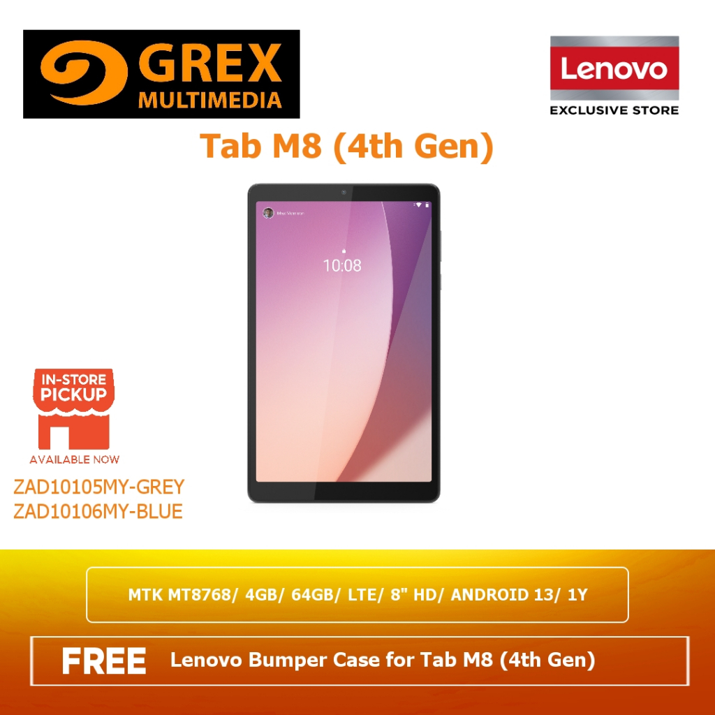 ZAD10105MY OR ZAD10106MY LENOVO TB301XU Tab M8 (4th Gen) (MTK MT8768 ...