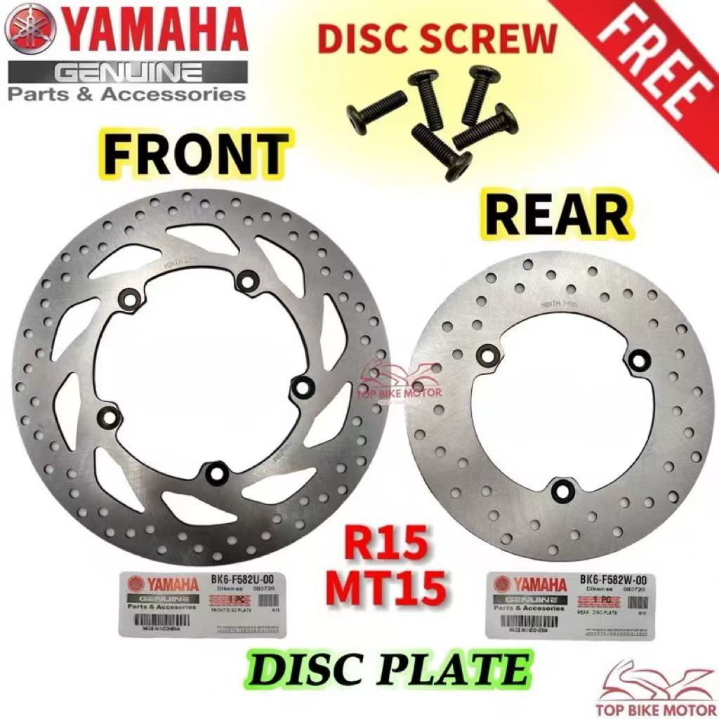 💥OFER 💥YAMAHA R15 MT15 (BK6) FRONT & REAR BRAKE DISC PLATE PIRING DISK ...