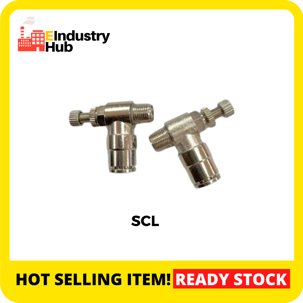 Chrome nickel plated body SCL Flow Control Elbow Type Air Fitting Speed ...