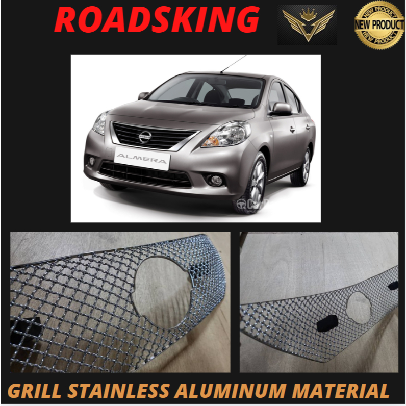 NISSAN ALMERA N17 FRONT BUMPER GRILL STAINLESS ALUMINUM MATERIAL ...