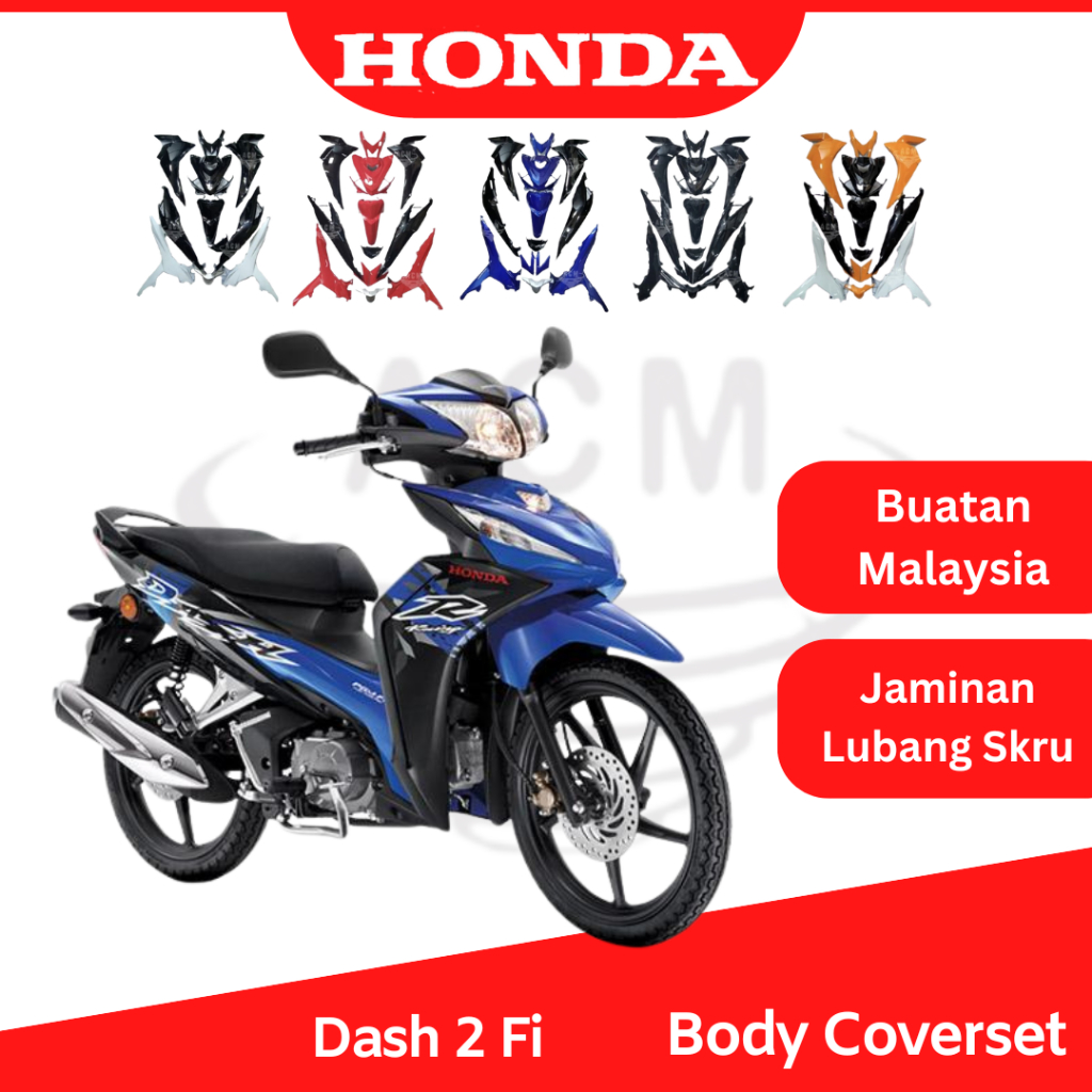 HONDA Dash 2 FI Fuel Injection Full Body Cover Set Coverset BodySet Dash 110 2 Dash2Fi Dash2 ...