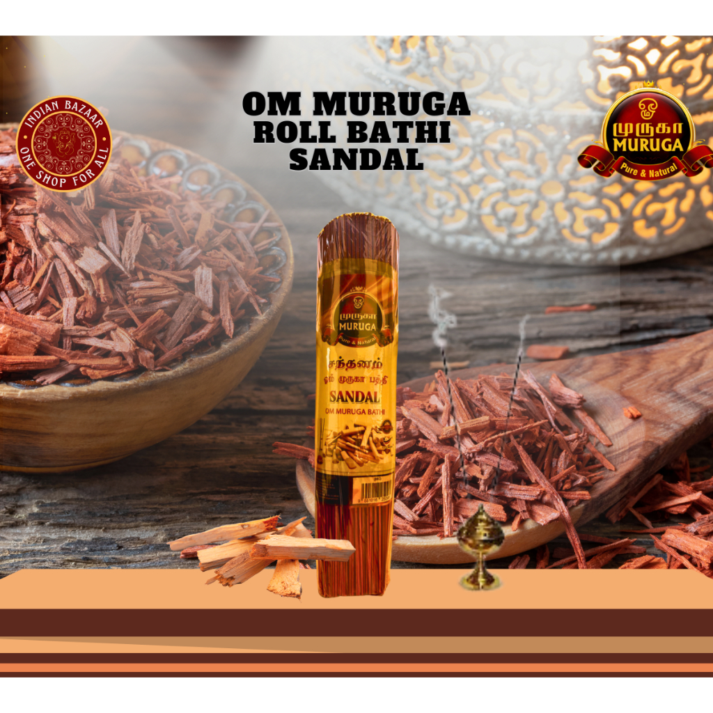 OM MURUGA ROLL BATHI/INCENSE STICKS 600g -Champa , Lavender, Neem ...