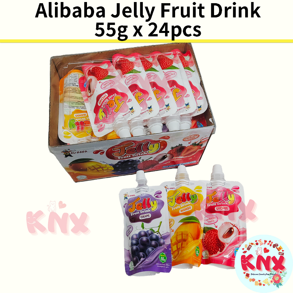 (Drink) Alibaba Jelly Fruit Drink 55g x 24pcs | Shopee Malaysia