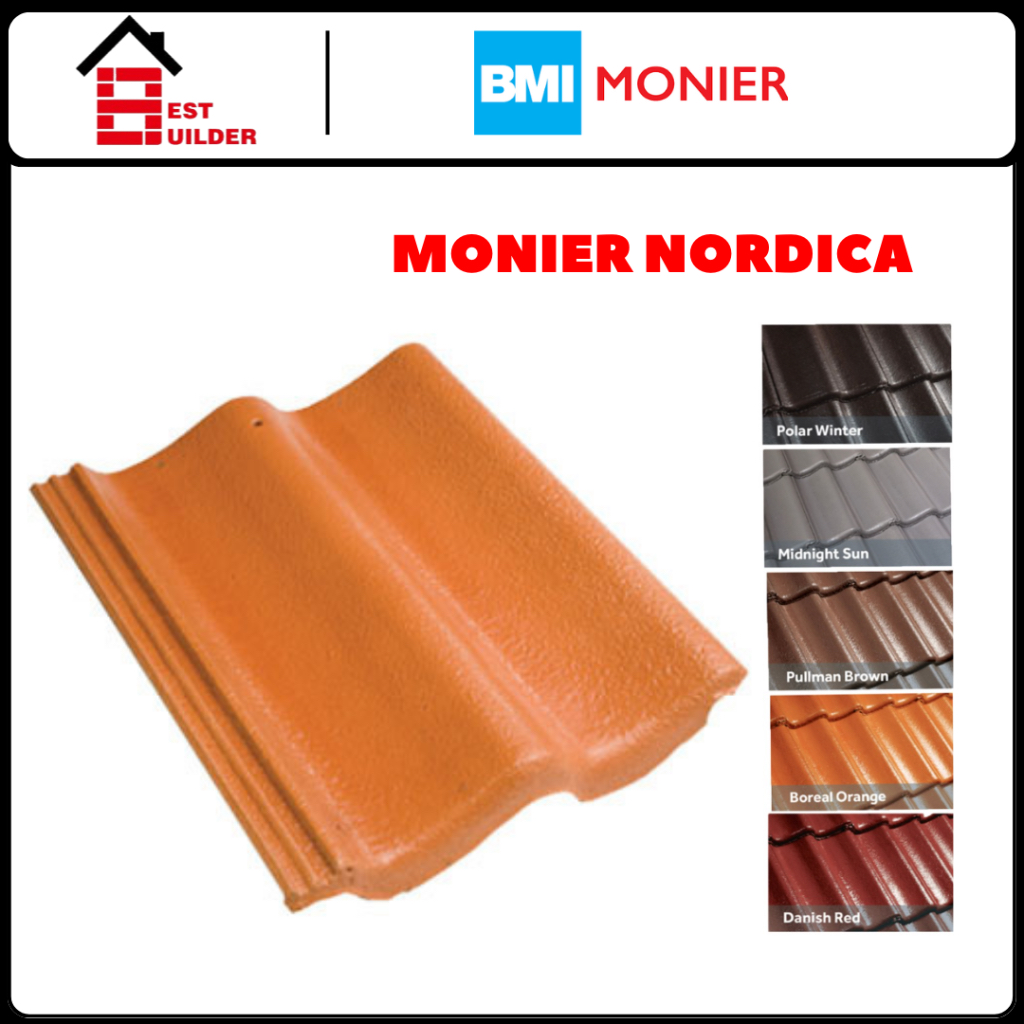 MONIER Nordica Tropical Roof Tiles Concrete Tiles Atap Konkrit | Shopee ...