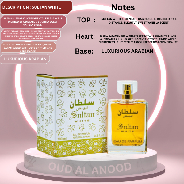 Sultan White Eau de Parfum - Luxurious Arabian Oud Perfume for Men ...