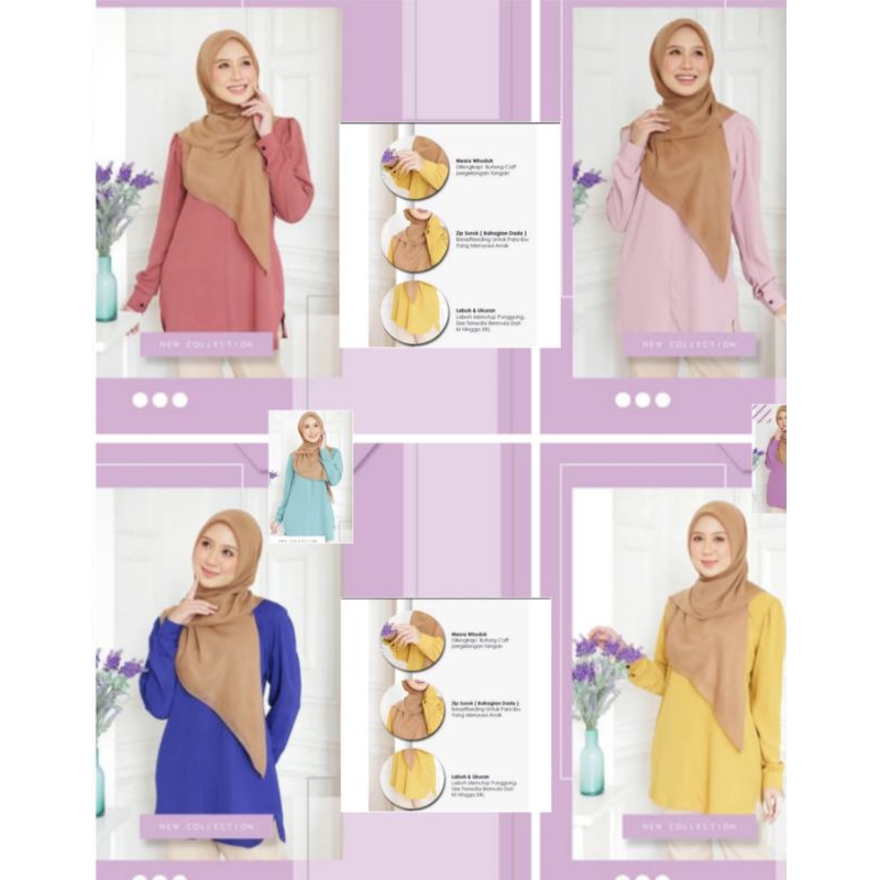 Blouse muslimah( Reject Colour) sebab cahaya ☀️ | Shopee Malaysia