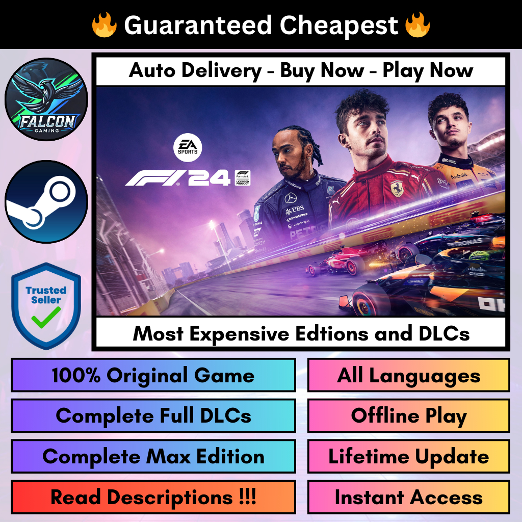 F1 24 [Auto Delivery] [Full DLC] [Steam Offline] PC Game Lifetime ...