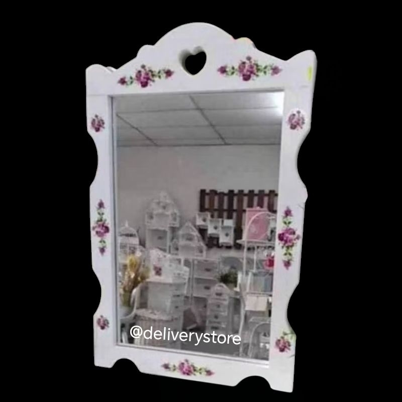 CERMIN GANTUNG LOVE KAYU VANTAGE LARGE SIZE | Shopee Malaysia