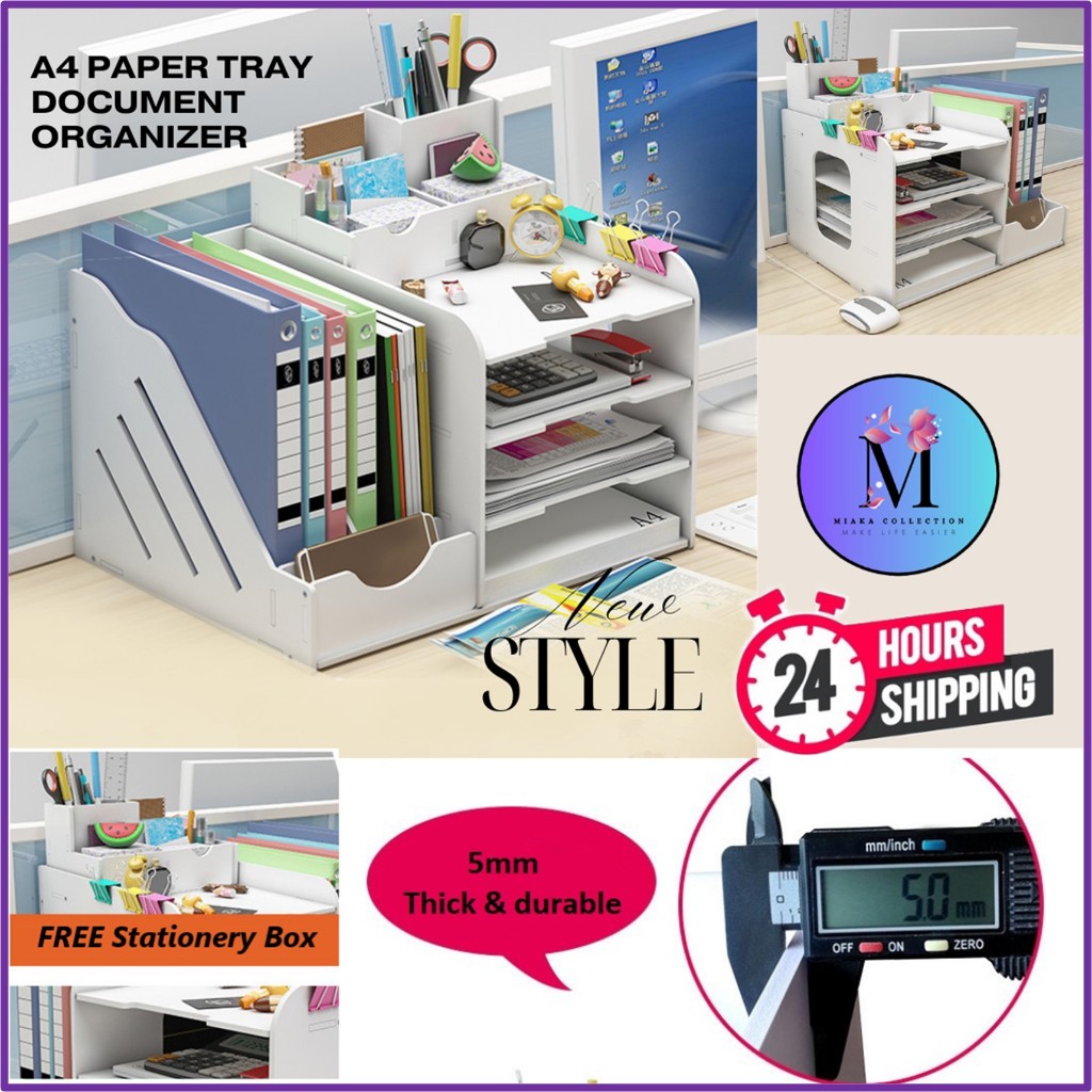 Document Rack Paper File Rack Paper Office Storage File Organizer Paper ...