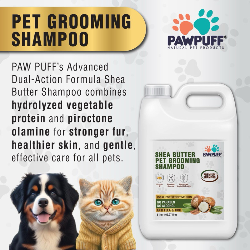 PAW PUFF SHEA BUTTER PET GROOMING SHAMPOO 5 LITER | Shopee Malaysia