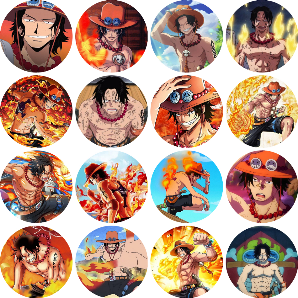 One Piece Portgas D Ace Button Badge 58mm | Shopee Malaysia