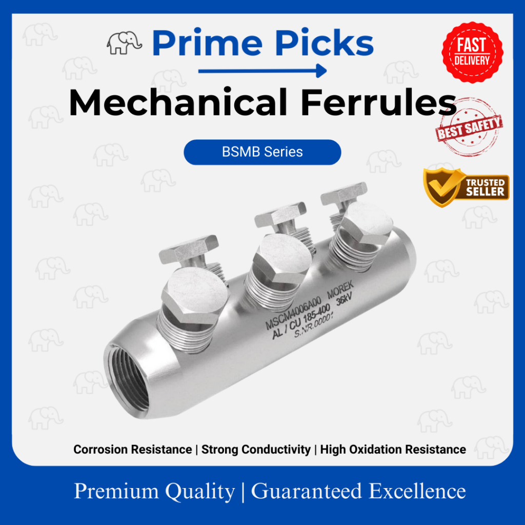PrimePicks BSMB Professional Mechanical Ferrules - Tin-Plated Aluminum ...