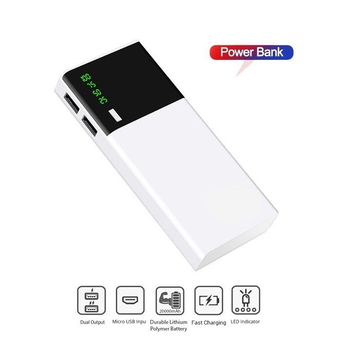 Fast Charging Power Bank Slim Portable 12000mAh LED Display Powerbank ...
