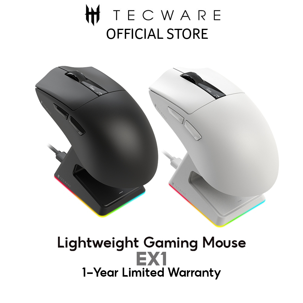 TECWARE EX1 LIGHTWEIGHT WIRELESS GAMING MOUSE WITH CHARGING DOCK ...